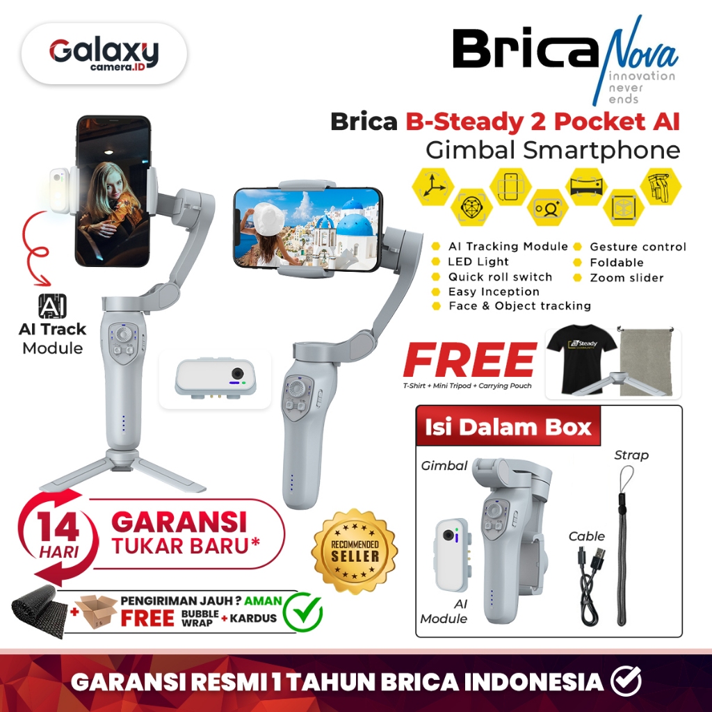 Jual Brica B-Steady 3-Axis Gimbal Hp Smartphone Stabilizer Series - B ...