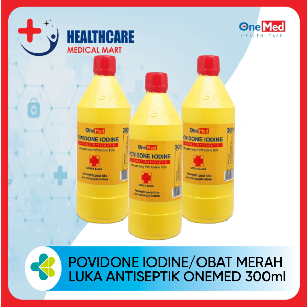 Jual Obat merah luka antiseptik Povidone iodine Onemed Kemasan botol ...