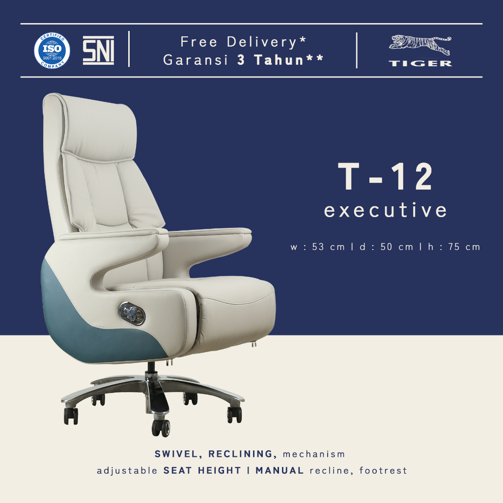 Jual T-12 Executive Manual | Tiger Kursi Kantor Ergonomis | Shopee ...