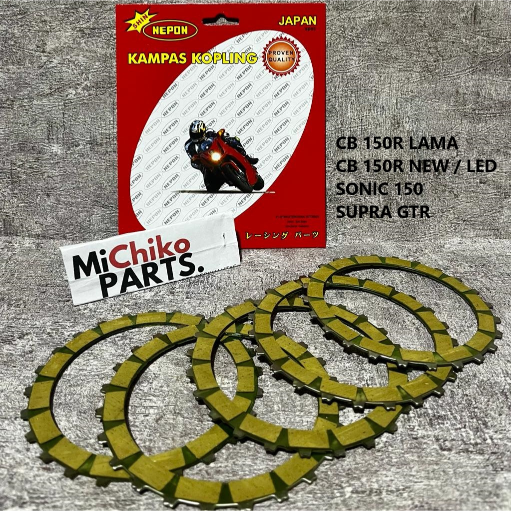 Jual [ isi 5 ] Plat Kampas Kopling Racing K56 CB CBR 150 R Lama New LED Supra GTR Sonic 150 ...