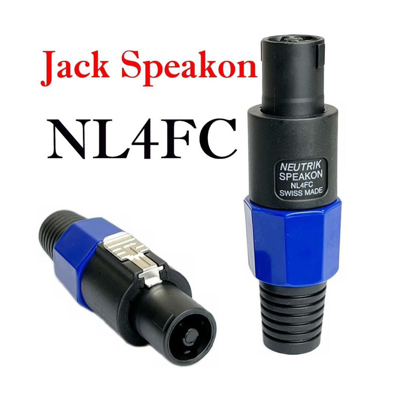 Jual HF_ELECTRONIC Jack Spikon Neutrik Biru NL4FC / Jek Spikon Neutrik ...