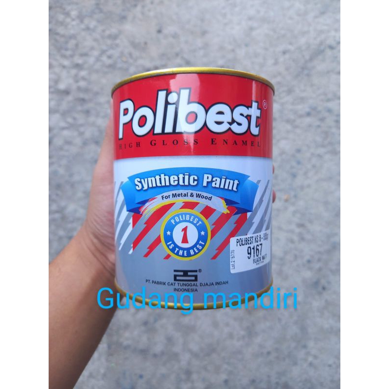 Jual CAT KAYU DAN BESI POLIBEST KEMASAN 1KG /O.8KG HIGH GLOSS ENAMEL ...