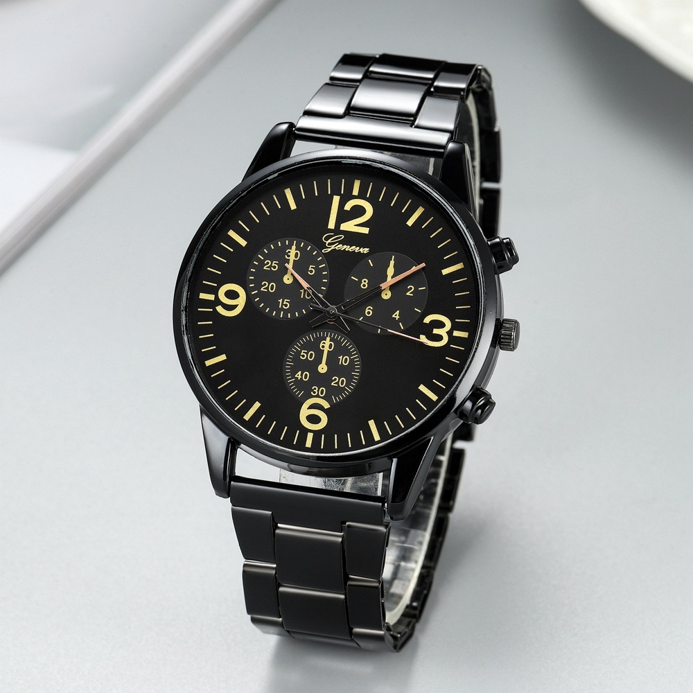 Jual JAM TANGAN PRIA RANTAI HITAM YELZO JAM134B5 CASUAL KECE KEREN ...