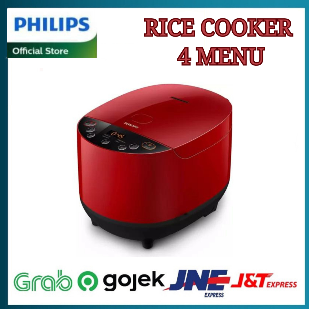 Jual Philips Digital Rice Cooker Merah Fuzzy Logic HD4515 / HD 4515 4 ...