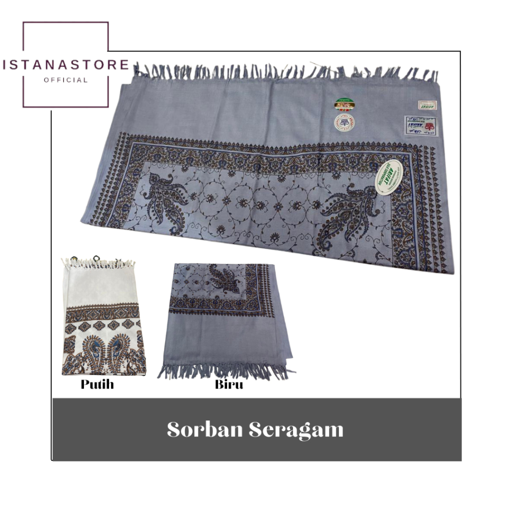 Jual Sorban Wadimor Subaiyah Mika Original / Sorban Kashmiri / Sorban ...