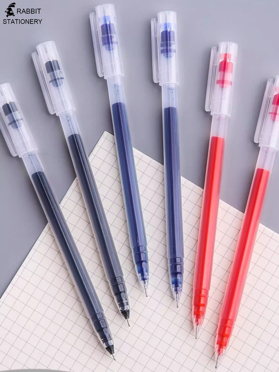 Jual Gel Pen Pulpen Gel Warna Hitam/Biru 0.5mm-Rabbit Stationery ...