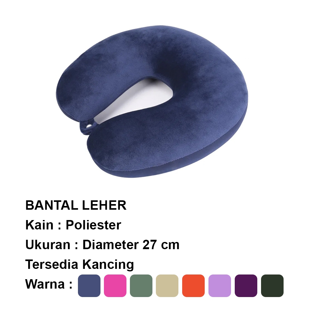 Jual Bantal Leher Motif Polos Bantal Leher Foldable Travel Kancing ...
