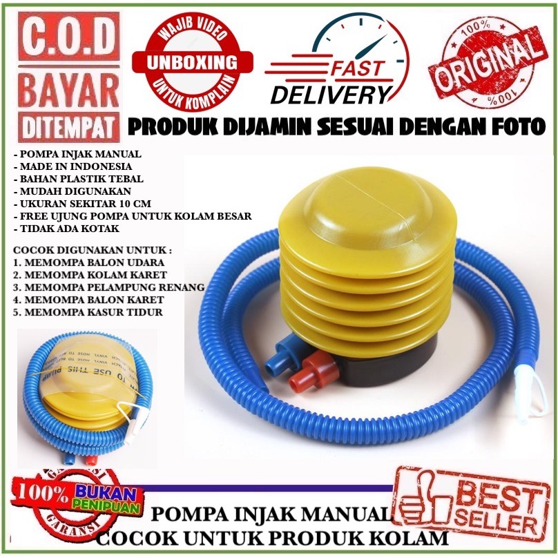 Jual POMPA INJAK MANUAL UNTUK PRODUK KOLAM DAN BALON ANGIN | Shopee ...
