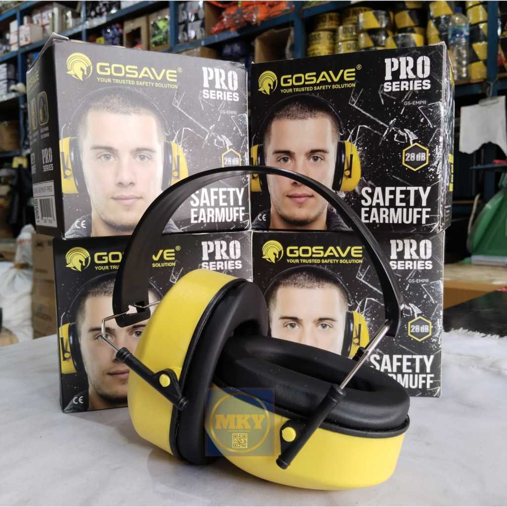 Jual Ear Muff Pro Earmuff 28db Kuning Pelindung Telinga Gosave ...