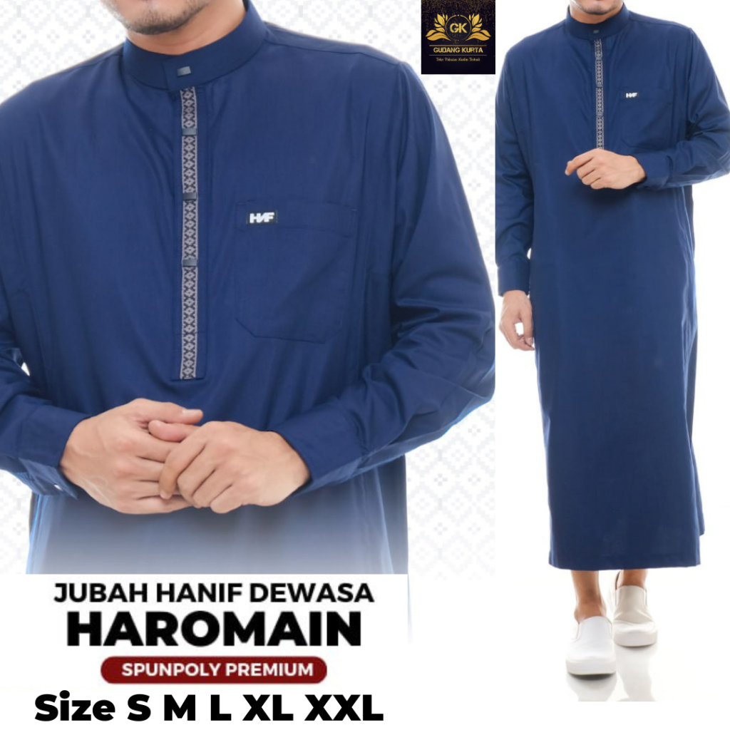 Jual Gamis Jubah Pria Laki Laki Dewasa Muslim Lengan Panjang Manset ...