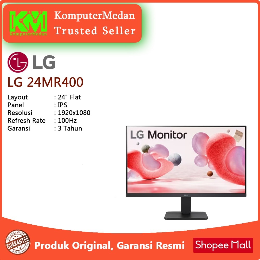 Jual Monitor LED LG 24MR400-B (24"/FHD/IPS/100Hz/HDMI/VGA/FreeSync/VESA) | Shopee Indonesia