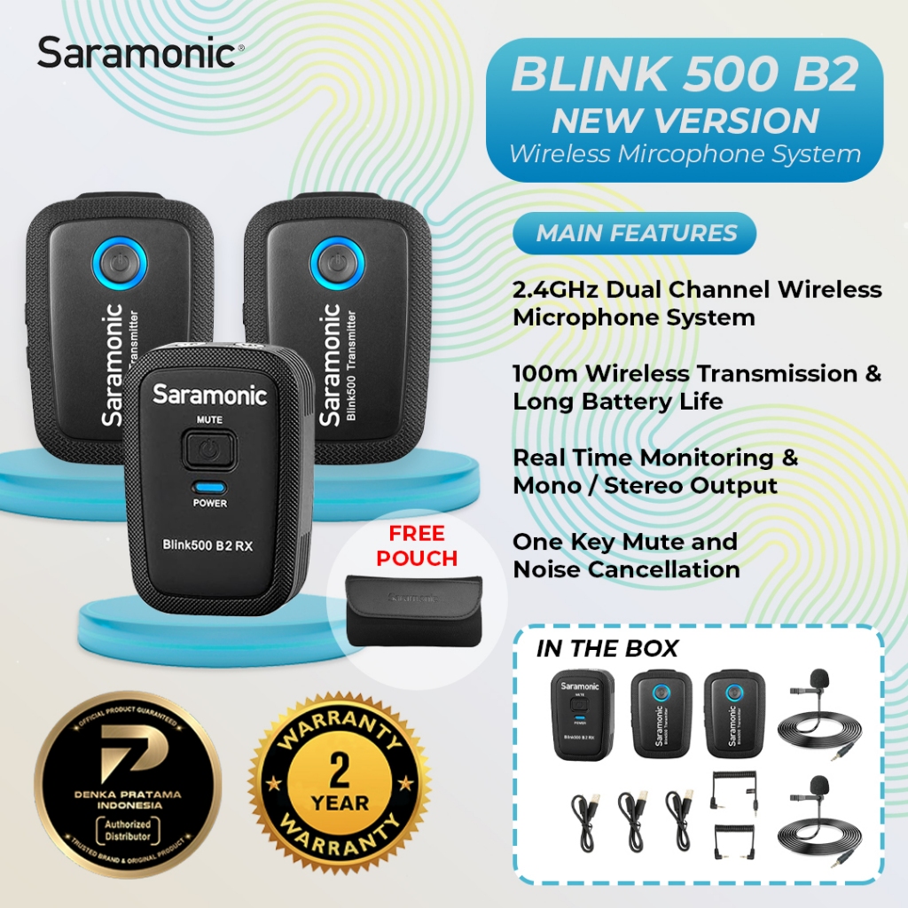 Jual Saramonic Blink 500 B2 New Version Dual Wireless Microphone System