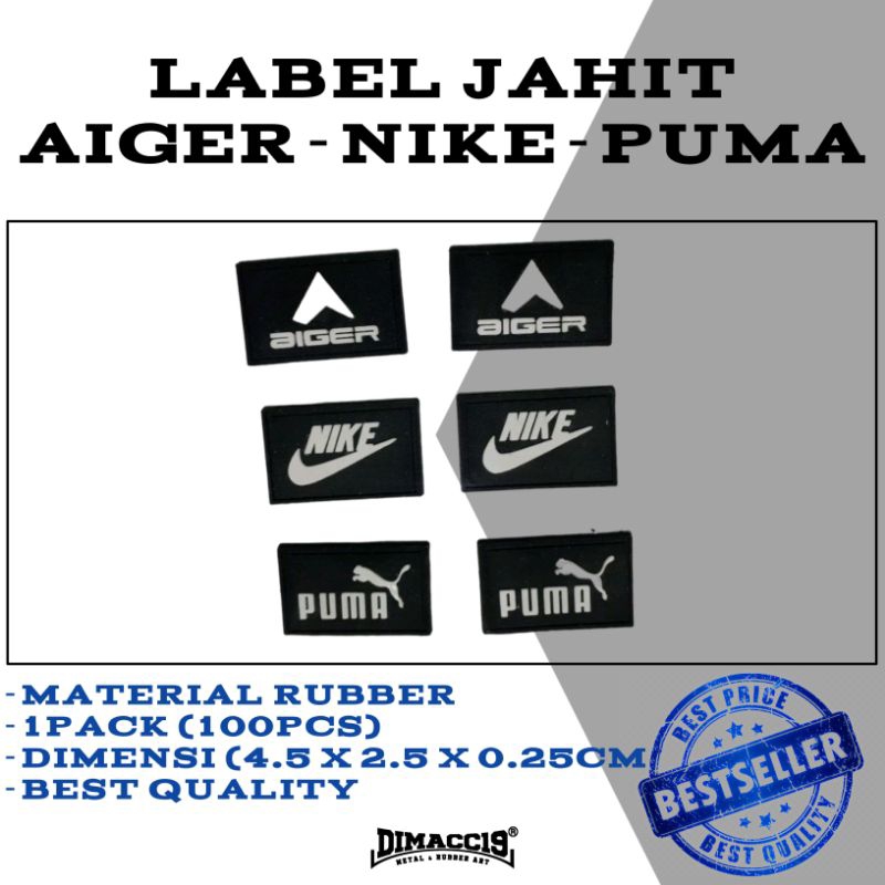 Jual 100PCS LABEL JAHIT/LABEL TAS/LABEL TOPI /BAHAN KARET | Shopee ...