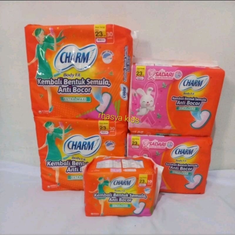 Jual CHARM maxi Non Wing pembalut wanita isi 10,20,30 pcs kemasan BARU ...