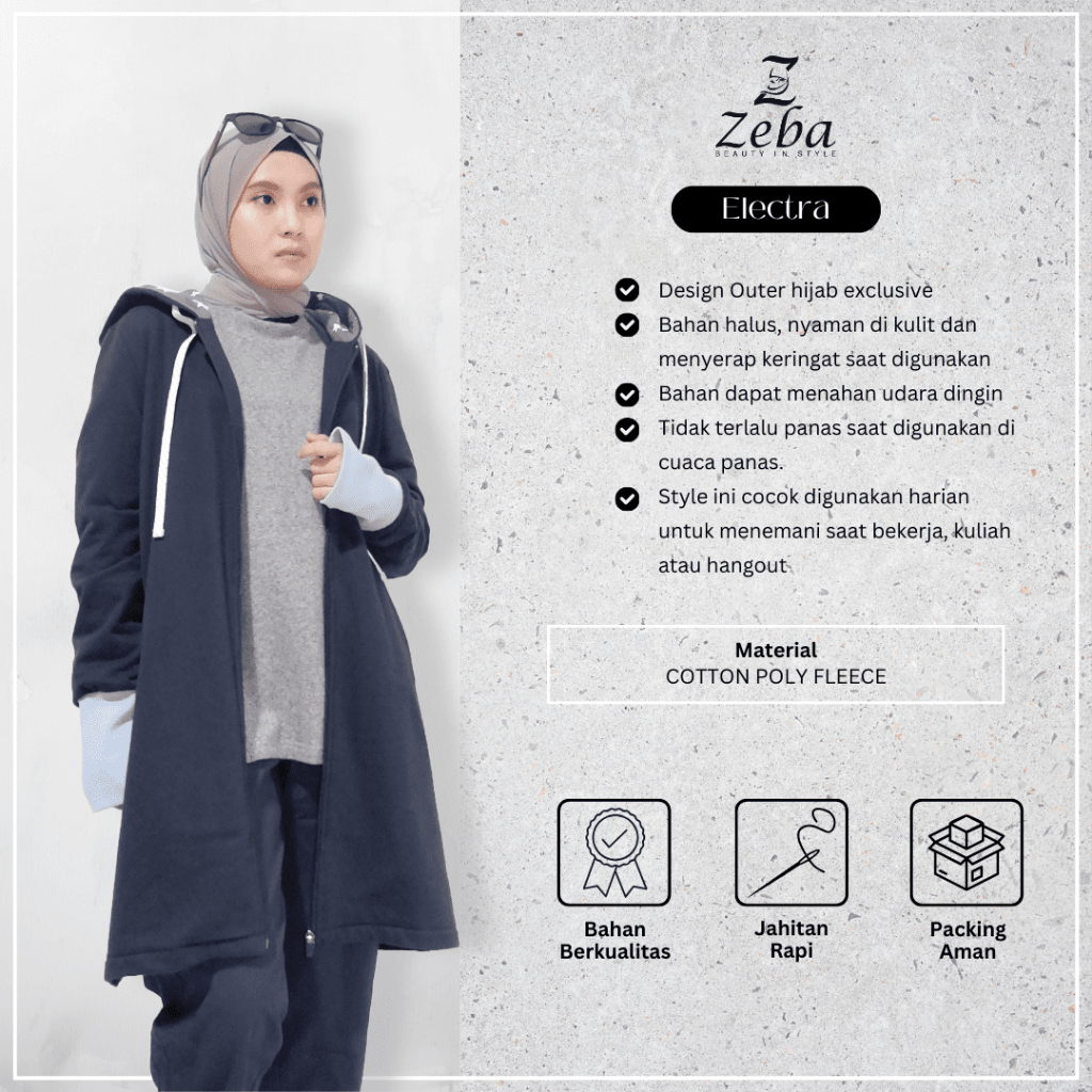 Jual ZGP Jaket Wanita Kekinian Jaket Tunik Muslimah Jaket Muslimah Wanita Jaket Lengan Thumb ...