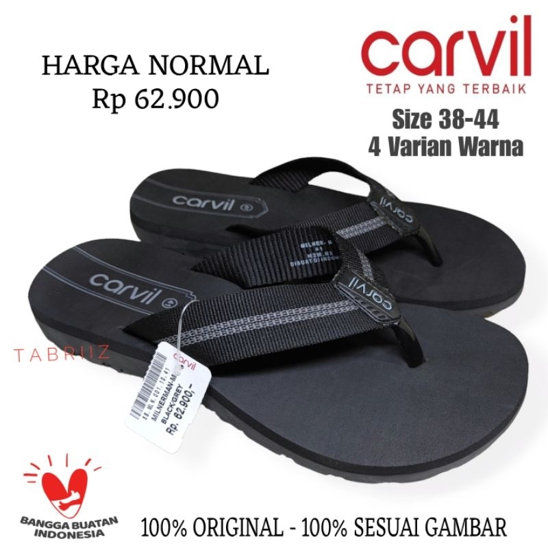 Jual Sandal Pria CARVIL Original Anti Air - Sendal CARVIL Pria Original ...
