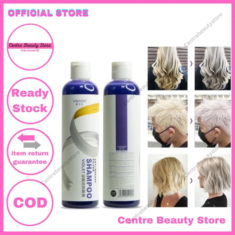 Jual Purple Shampoo Blonde Hair Bleaching For Silver Ash Removes Yellow ...