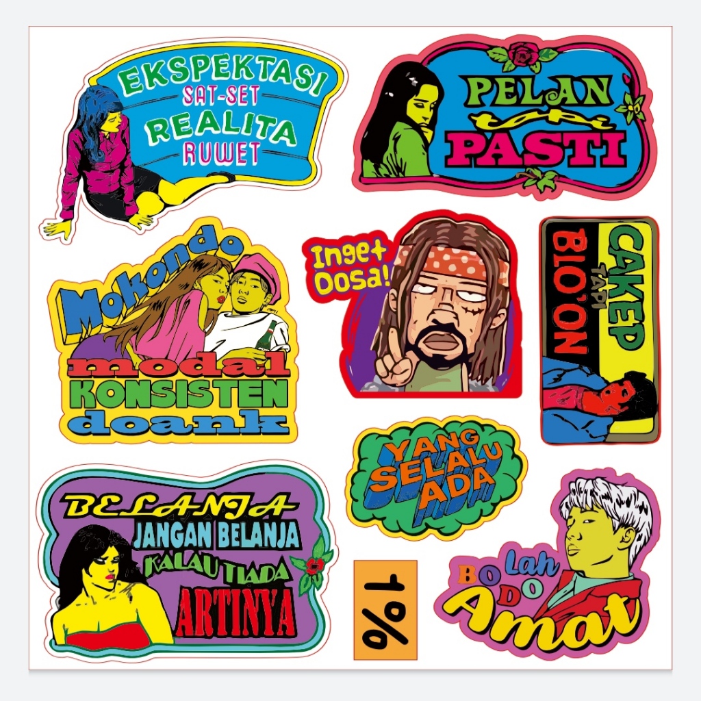 Jual Stiker Pack Angkot Sticker Jadul SatSet Ruwet | Shopee Indonesia