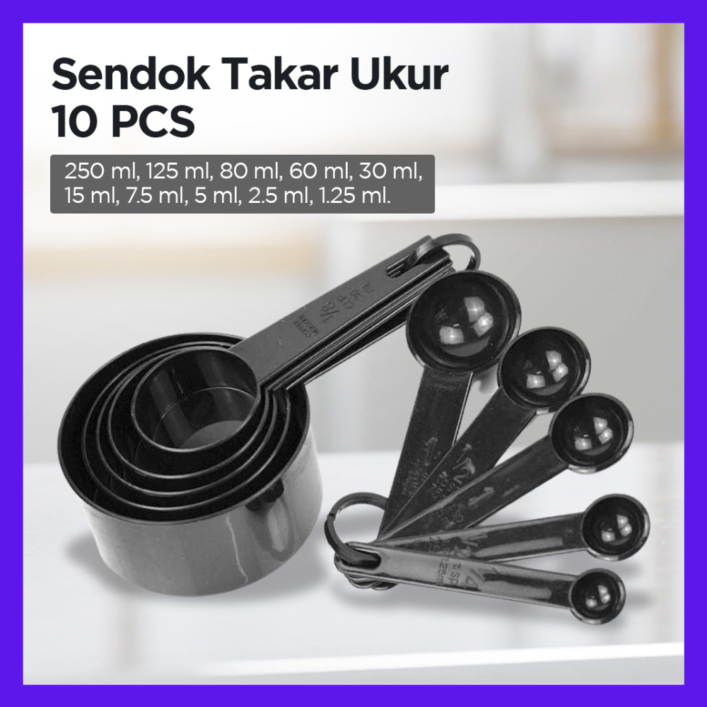 Jual Sendok Takar Ukur Cup Measuring Spoon 10 PCS / set sendok takar ...