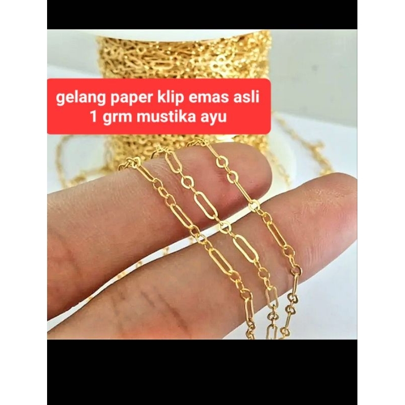 Jual Gelang tangan dewasa mas muda/ gelang emas aslu 1 grm model paper ...