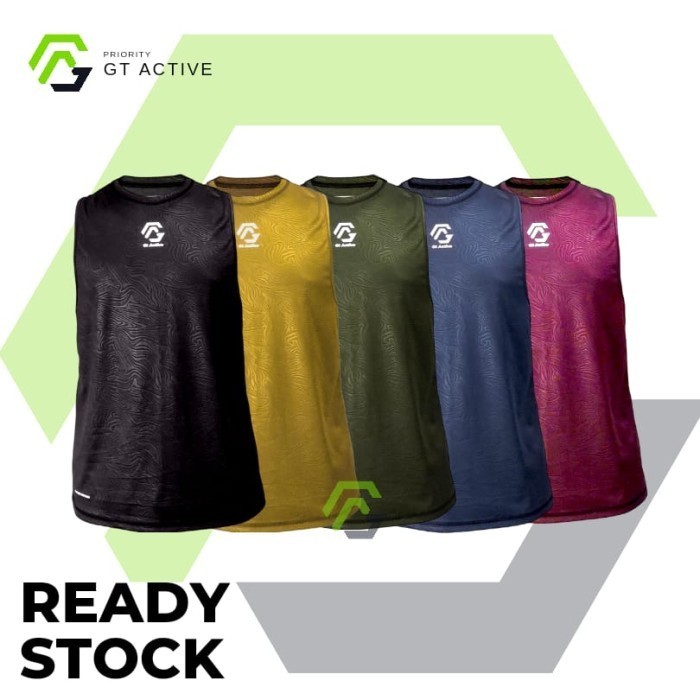 Jual Kaos Polos Tanpa Lengan Singlet Lari Running Gym Dry Fit Baju ...