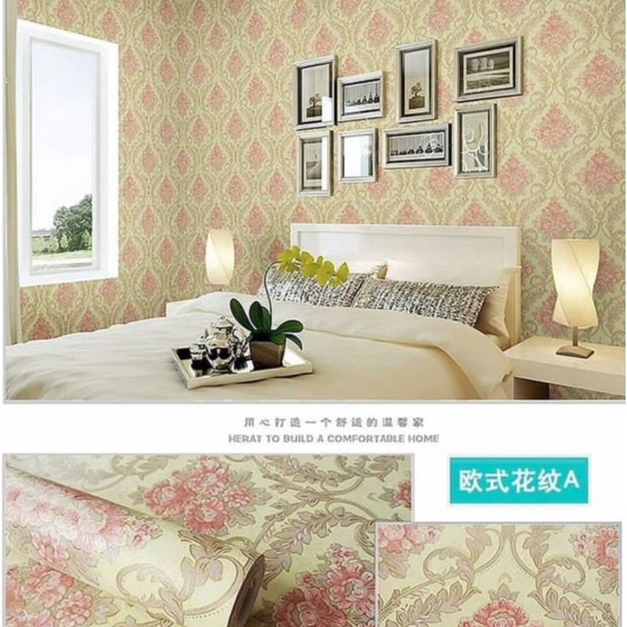 Jual Best Wallpaper Dinding Ukuran 45 Cm X 10 M Motif Batik Polos