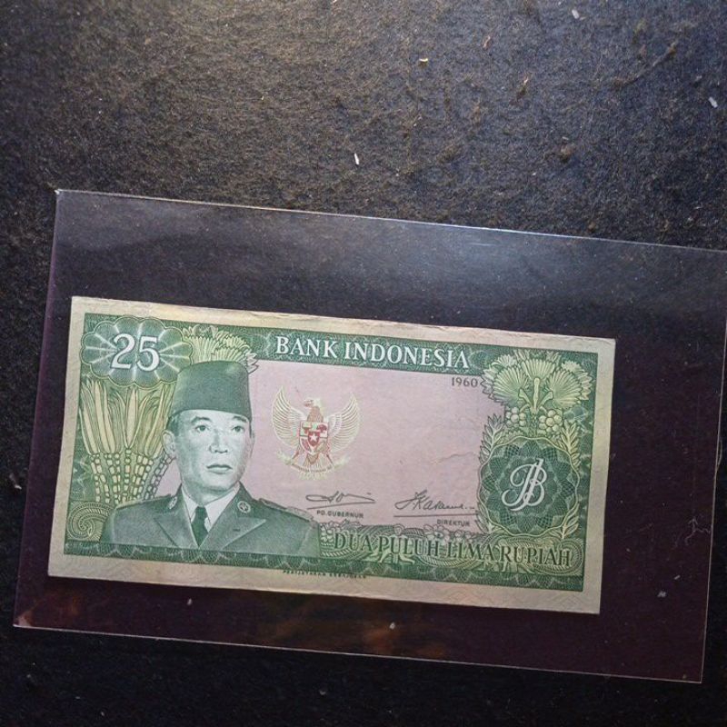 Jual 25rp soekarno tahun 1960 mulus asli | Shopee Indonesia