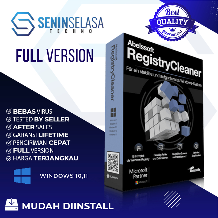 Jual Software Registry Optimizer: Abelssoft Registry Cleaner 2024 [WIN ...