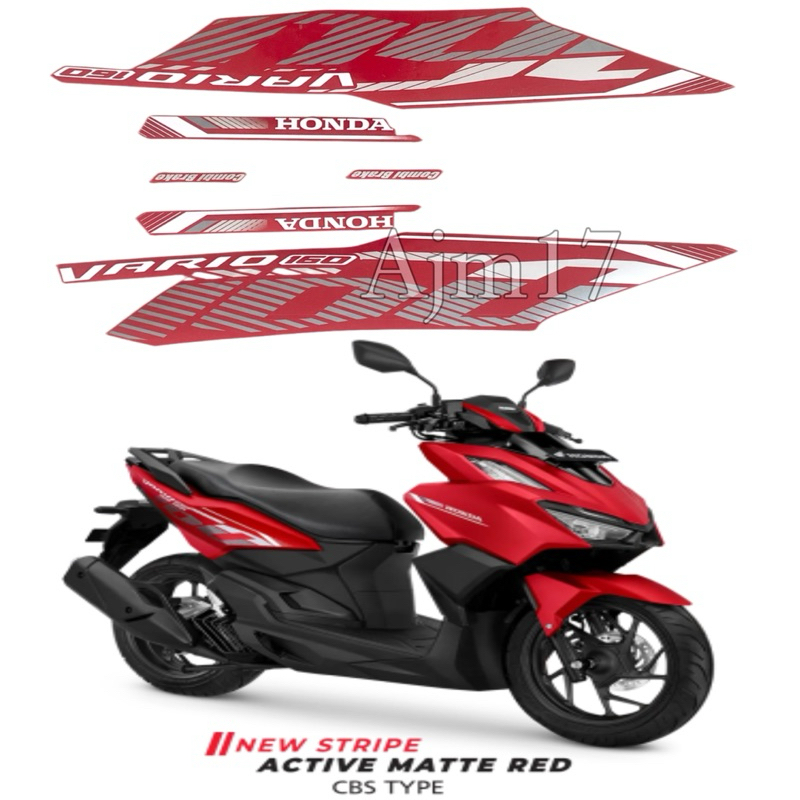 Jual STIKER STRIPING MOTOR VARIO 160 TAHUN 2023 MERAH | Shopee Indonesia
