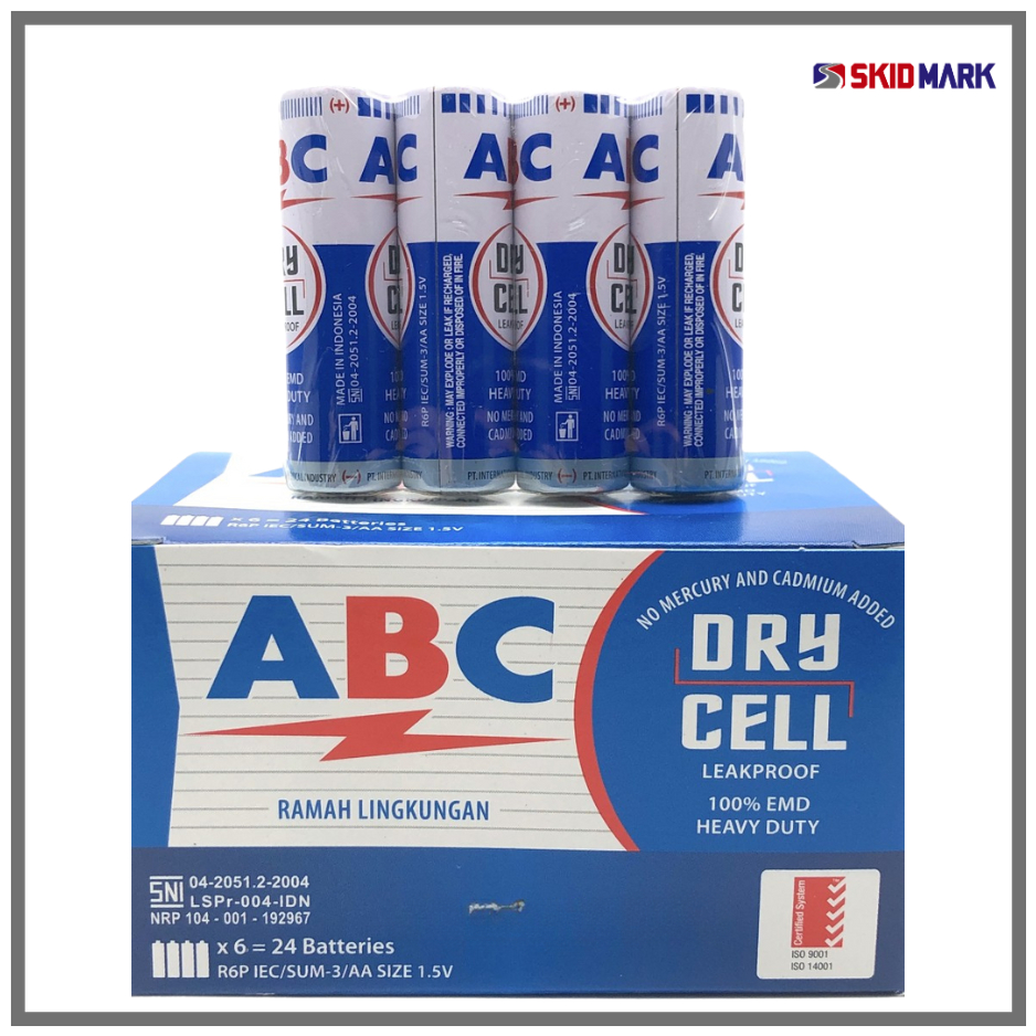Jual Batu Baterai ABC Biru Dry Cell AA / A2 Battery 1.5V 1 Box (24 Pcs ...