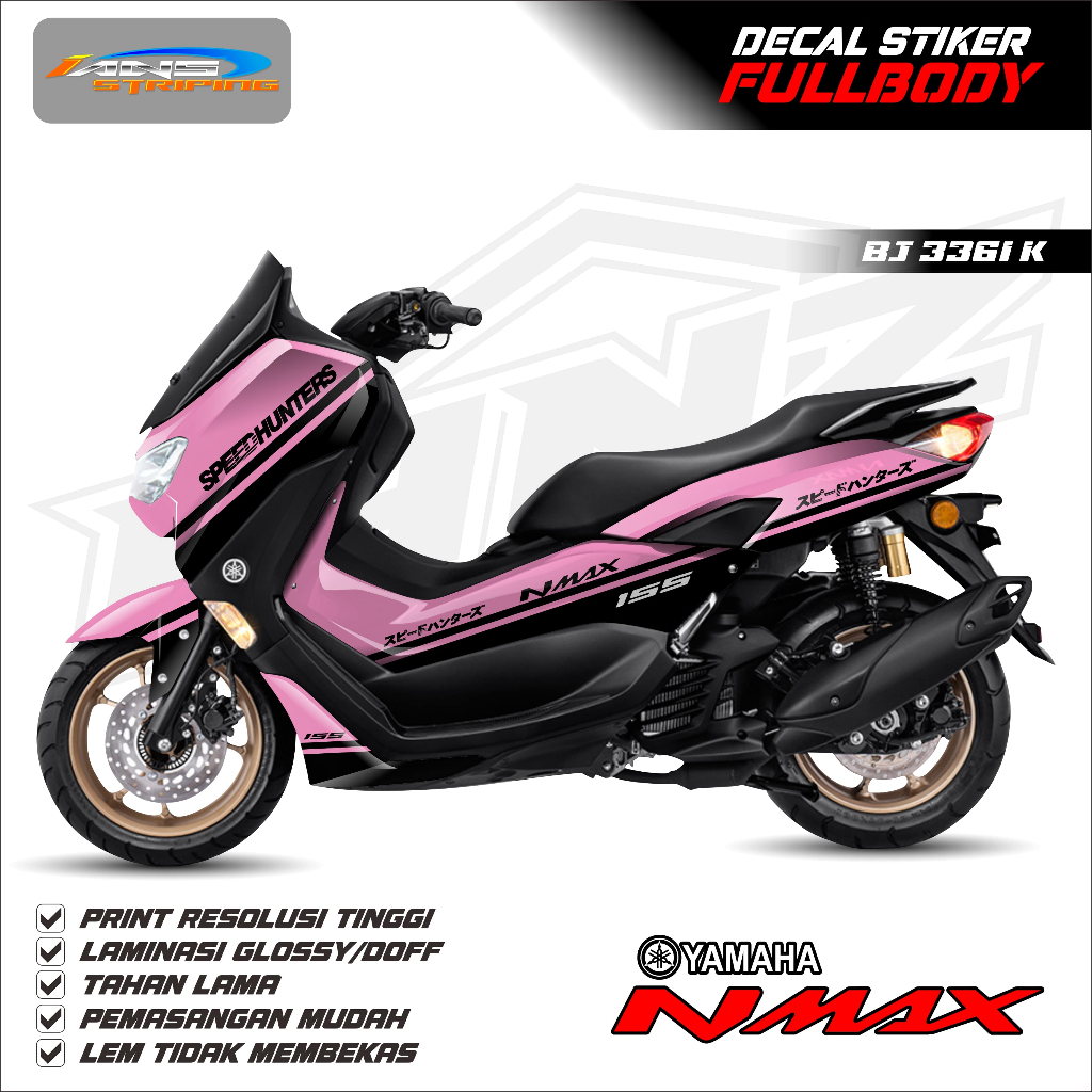 Jual BJ 3361-STIKER DECAL MOTOR NMAX SIAP PAKAI VARIAN-STIKER VARIASI ...