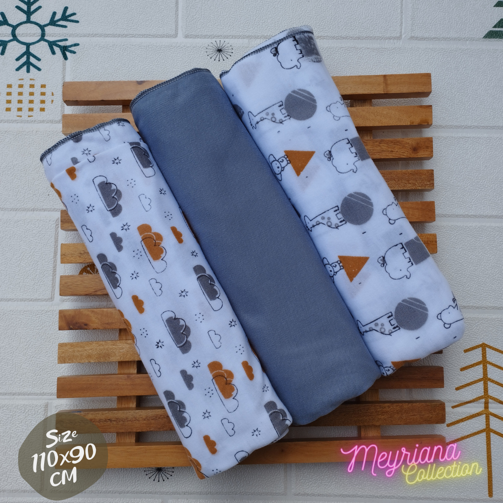 Jual 3 Pcs Kain Bedong Bayi Pernel Bayi Baru Lahir Motif Printing Seri ...