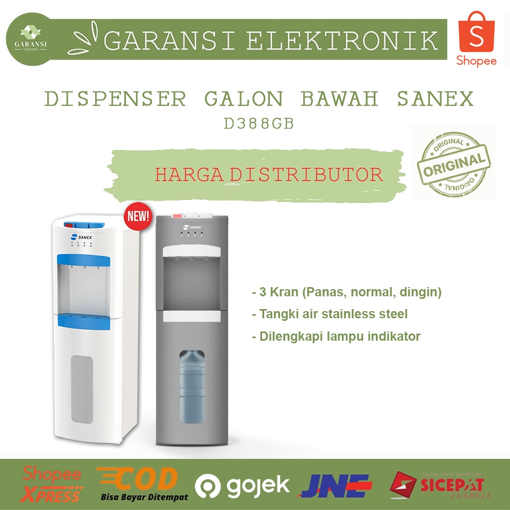 Jual SANEX DISPENSER GALON BAWAH SN-388GB (ALL TYPE WARNA) 3 KRAN AIR ...
