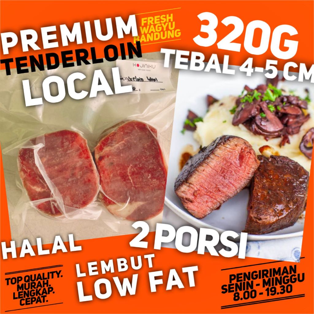 Jual STEAK TENDERLOIN FILET MIGNON LOKAL PREMIUM Stik Daging Sapi Has ...