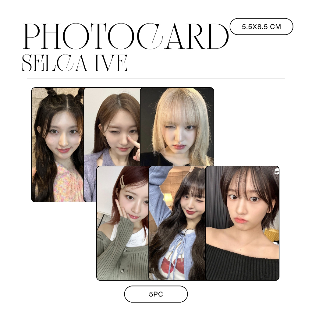 Jual PHOTOCARD IVE SELCA MINE (ISI 5 PCS + LAMINASI 2 SISI) TANDA TANGAN TTD KPOP CARDS IDOL ...