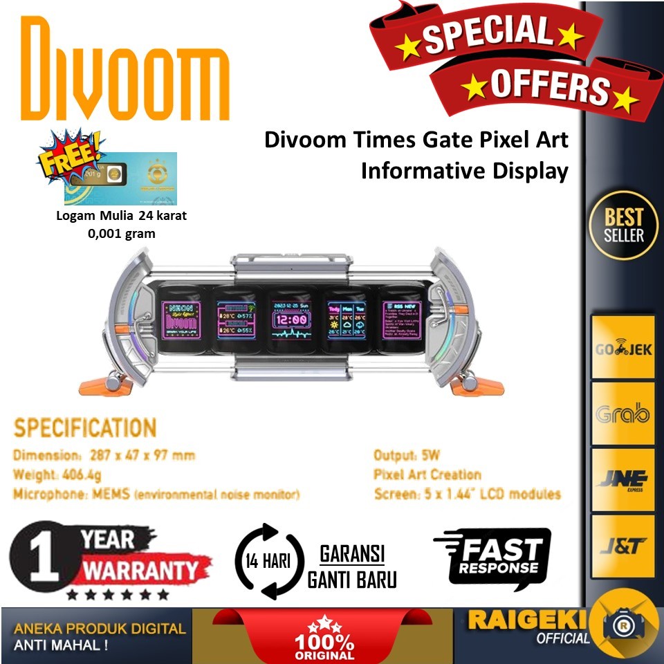 Jual Divoom Times Gate Pixel Art Informative Display | Shopee Indonesia