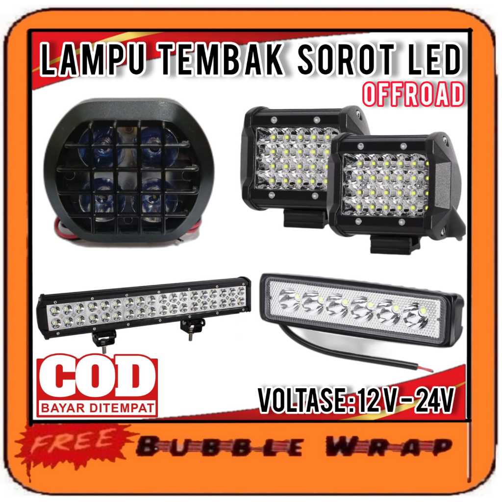 Jual Lampu Tembak Led Bar Foglamp / Lampu Led bar 12V 2 V / Universal ...