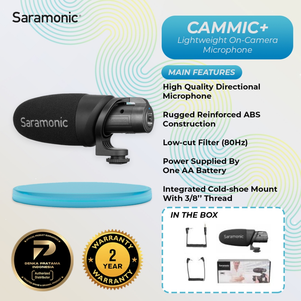 Jual Saramonic CamMic+ Cam Mic Plus Lightweight On-Camera Microphone ...