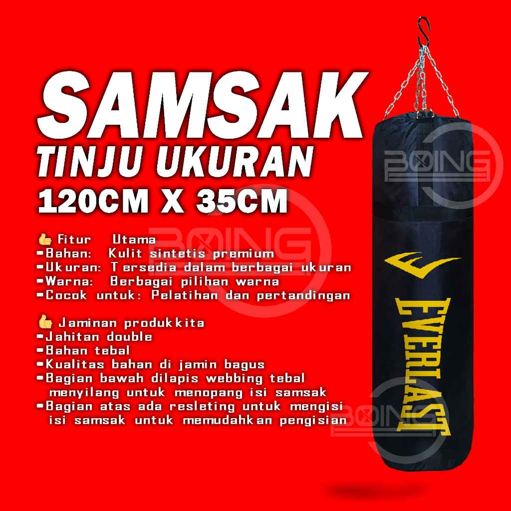 Jual SAMSAK 120cm tanpa isi - Sansak Tinju Original - Sansak Muay thsi ...