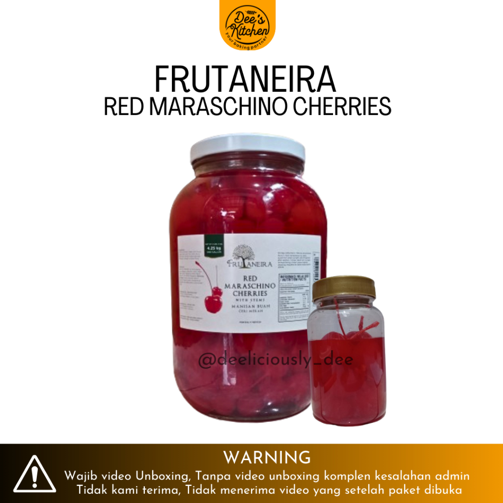 Jual [Repack 12 tangkai] Frutaneira Red Maraschino Cherries/Cherry ...