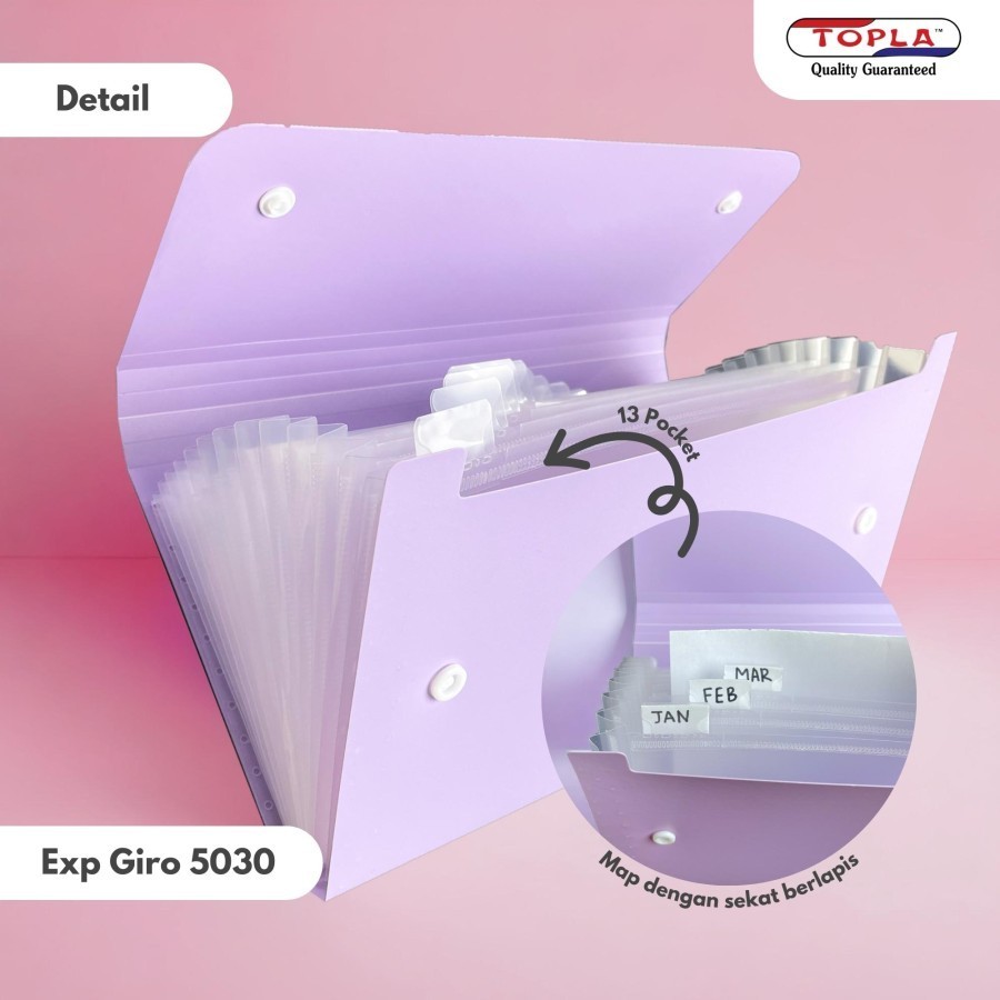 Jual TOPLA MAP GIRO 5030 TEMPAT DOMPET DOKUMEN GIRO NOTA CEK KWITANSI ...