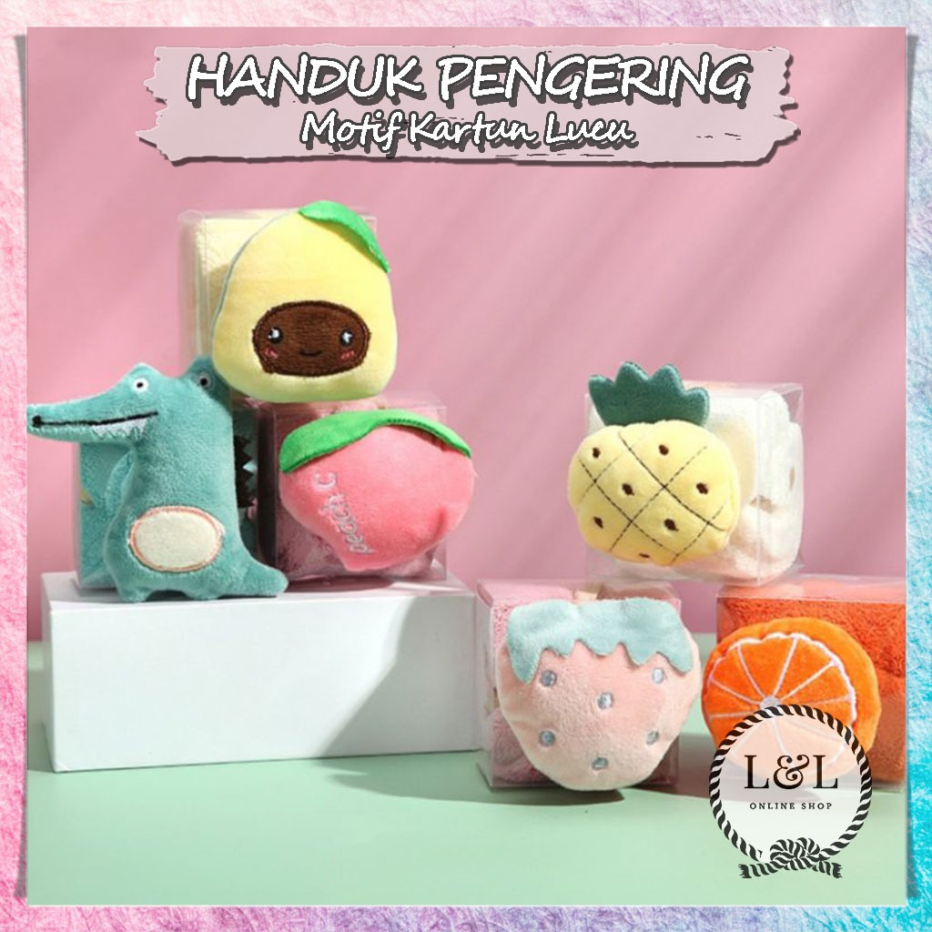 Jual Handuk Pengering Motif Lucu Untuk Anak atau Dewasa Microfiber Kain ...