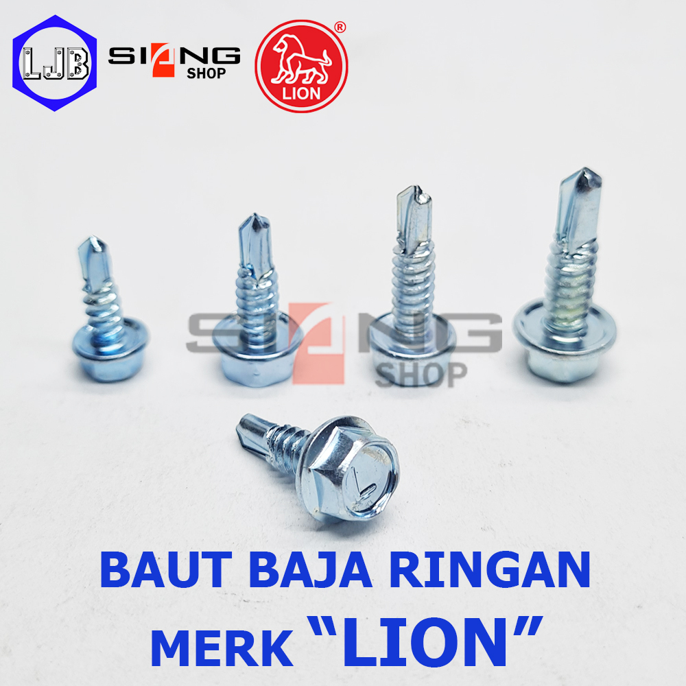 Jual Per box Baut Baja Ringan LION | Shopee Indonesia