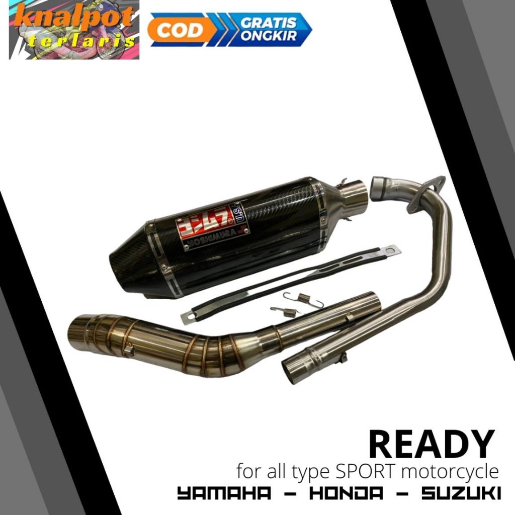 Jual Knalpot Racing Yoshimura USA New R15 V2 V3 Vva Vixion Nva Nvl R Byson MT15 Gsx150 Gsx 150 ...