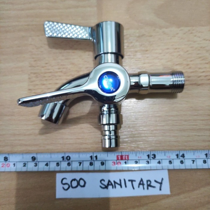 Jual Kran Double 1/2" K-TUL Onda - Kran Cabang Dobel Shower Mesin Cuci ...