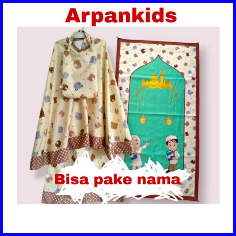 Jual (COD)MUKENA ANAK||MUKENA ANAK ANAK||MUKENA CUSTOM NAMA//MUKENA ...