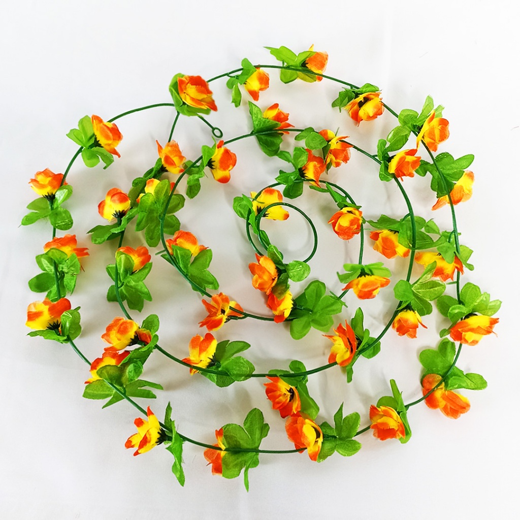 Jual BG / COD / Bunga Rambat Palsu Bunga Juntai Imitasi Mawar Rose ...