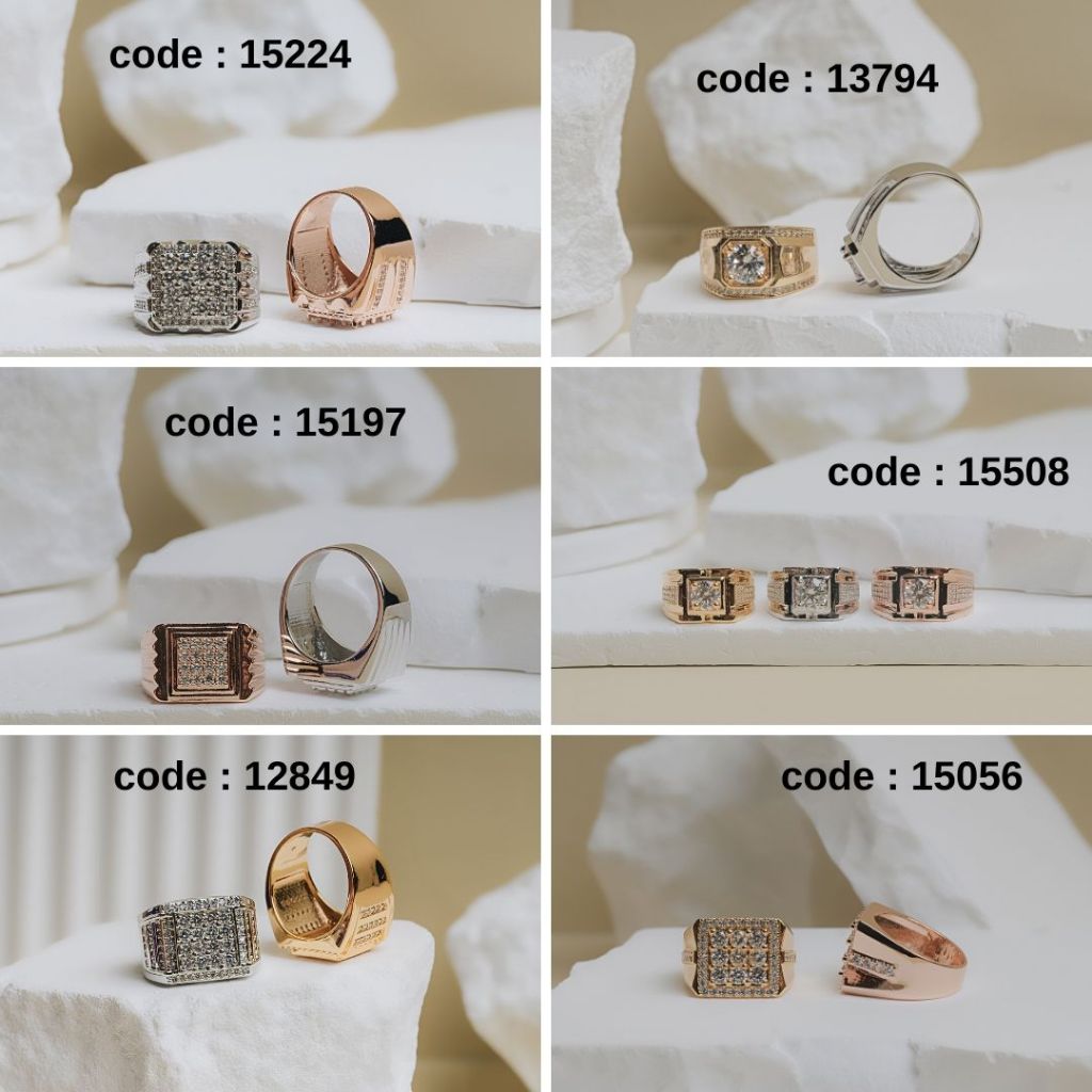 Jual Vier Edition Ring Man 15508,15224,15056,15197,12849,13794 cincin cowok crystal zirconia ...