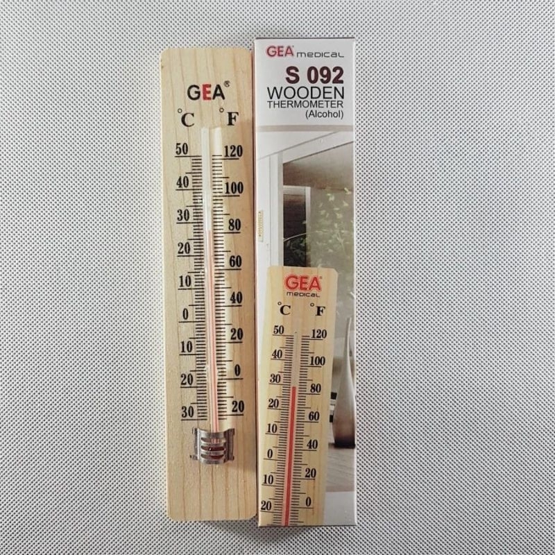 Jual Wooden Thermometer Gea S 092/Thermometer Ruangan Model Kayu Gea S ...