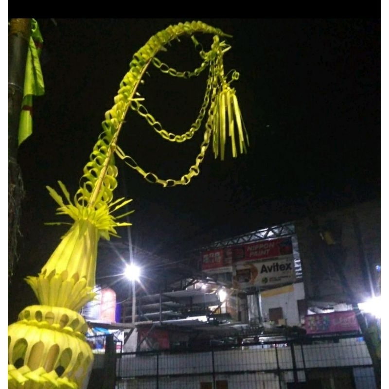 Jual (Beli 1 Gratis 1 Janur Kecil) Janur Kuning Besar Super 3 tingkat ...